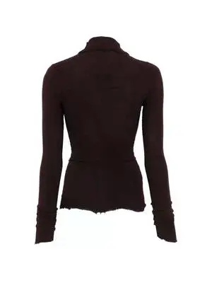 MARC LE BIHAN Raw-edge High-neck Top - Purple
