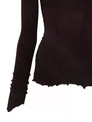 MARC LE BIHAN Raw-edge High-neck Top