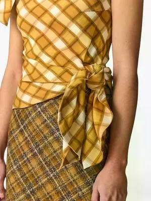 Monse Asymmetric Tweed Skirt
