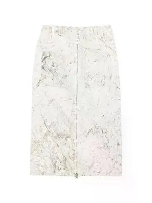 Tibi Calcimin Denim Zip-up Skirt