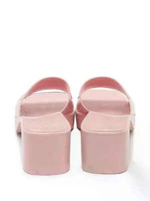 Gucci Logo-embossed Block-heel Sandals