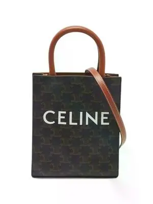 Celine Mini Triomphe Vertical Cabas Tote Bag - Brown