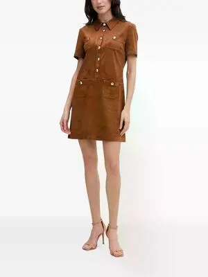 MORGAN Button-up Short-sleeve Mini Dress