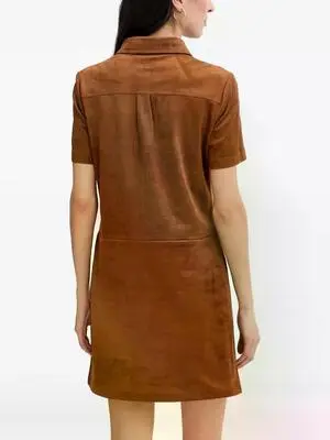 MORGAN Button-up Short-sleeve Mini Dress