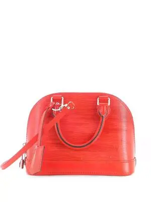 LOUIS VUITTON Alma Handbag Epi Leather Bb Satchel - Red