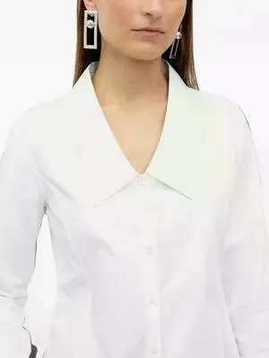 Hugo Pointed-collar Logo-plaque Shirt