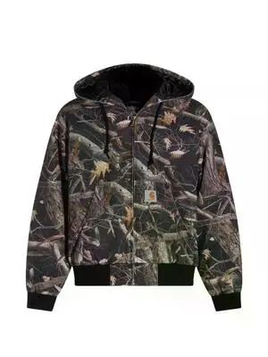 Carhartt Work In Progress Og Active Camouflage-print Hooded Jacket - Black