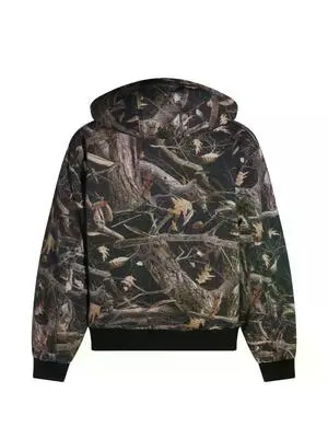 Carhartt Work In Progress Og Active Camouflage-print Hooded Jacket - Black