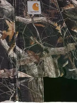 Carhartt Work In Progress Og Active Camouflage-print Hooded Jacket - Black