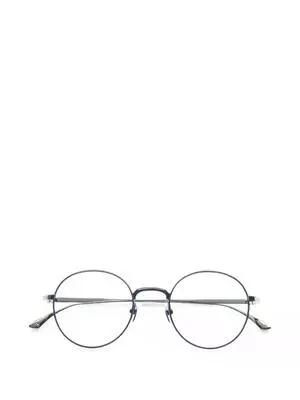 MASUNAGA Wright Round-frame Glasses - Blue