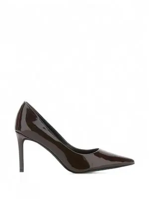 Jeffrey Campbell Nikia 3 Patent-finish Pointed-toe Pumps - Brown