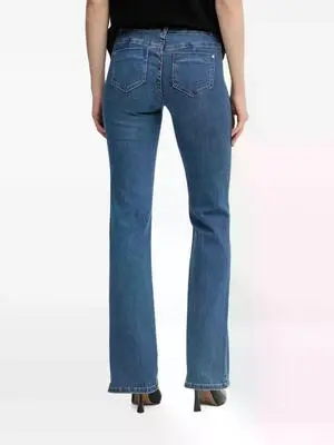 MORGAN Button-detail Pocket-flap Jeans - Blue