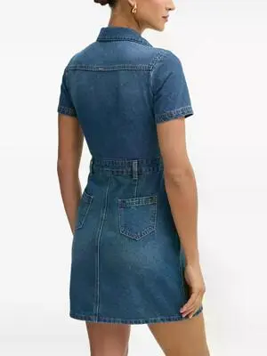 MORGAN Rogla Short-sleeve Button-front Mini Dress