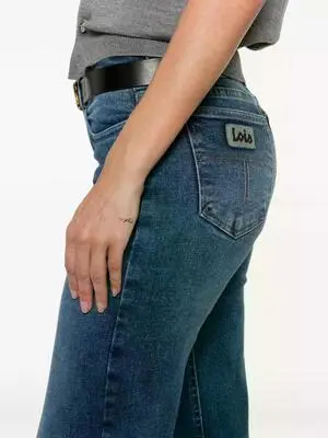 LOIS Lorna Logo-patch Wide-leg Jeans