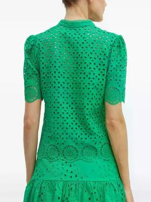 MORGAN Broderie-anglaise Scalloped Top