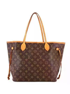 LOUIS VUITTON Neverfull Nm Monogram Canvas Mm Tote Bag - Brown