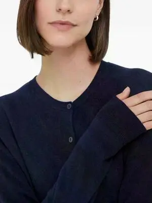BENETTON Button-up Fine Knit Cardigan - Blue