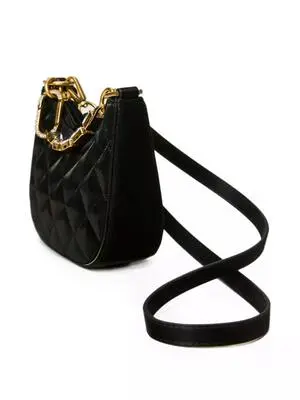 TWINSET Mini Quilted Crystal-embellished Shoulder Bag - Black