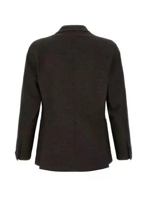 Tagliatore Montecarlo Herringbone Double-breasted Blazer - Brown