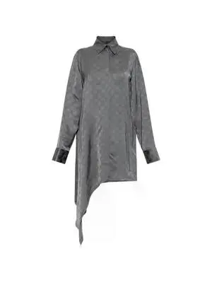 Off-White Monogram Asymmetric Dress - Grey