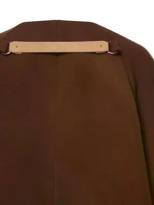 HED MAYNER Leather-strap Wool-blend Coat