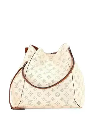 LOUIS VUITTON Hina Handbag Mahina Leather Mm Shoulder Bag - Neutrals