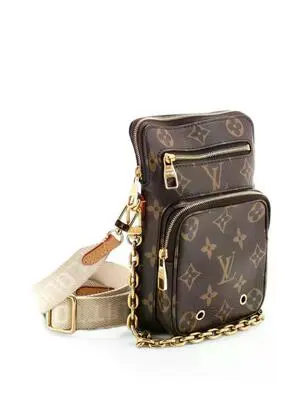 LOUIS VUITTON Utility Phone Sleeve Bag Monogram Canvas Crossbody Bag