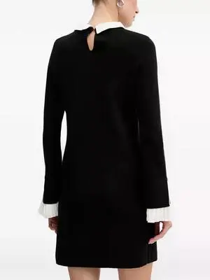 MORGAN Pleated-cuff Collared Mini Dress