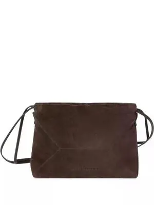 Brunello Cucinelli Monili-embellished Suede Clutch Bag - Brown
