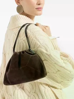 Brunello Cucinelli Monili-embellished Suede Clutch Bag