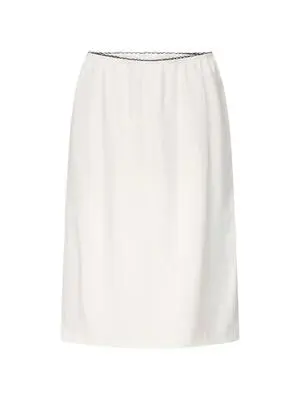 Loulou De Saison Kruise Elasticated-waist Straight Midi Skirt - Neutrals