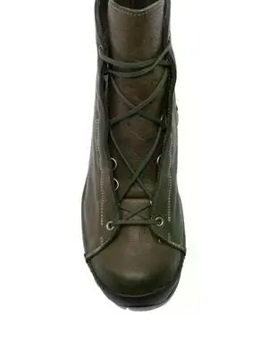 Guidi Leather Lace-up Hiking Boots - Green