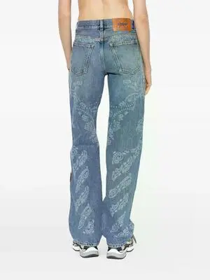 Off-White Paisley-print Jeans