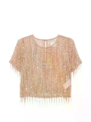 Aje Glisten Embellished Top - Neutrals