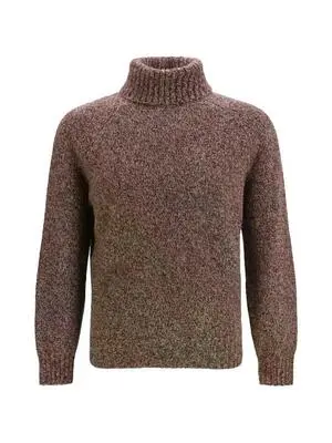Brunello Cucinelli Ribbed-knit Turtleneck Wool Sweater - Red