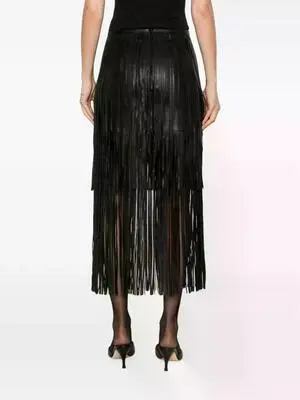 Maje Fringe-detail Midi Skirt
