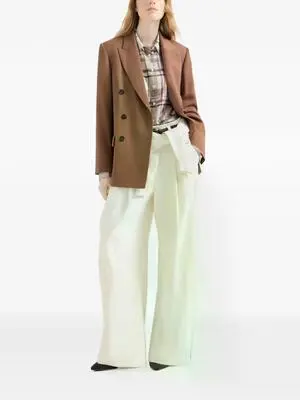 Brunello Cucinelli Silk Pongée Shirt In Macrocheck Print