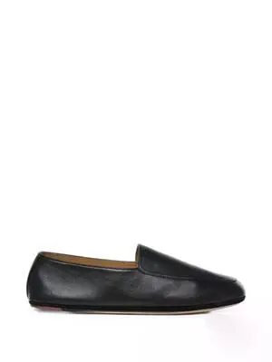 Loro Piana Anton Lambskin Loafers - Black