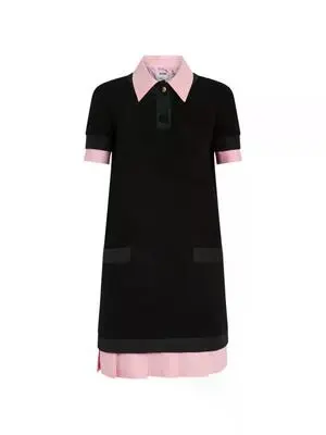 Moschino Bouclé Wool Dress With Contrast Collar