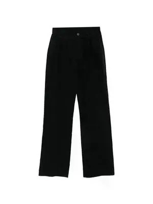 PRIVATE 0204 Corduroy Straight-leg Trousers - Black