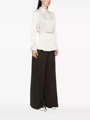 Imperial Belted Satin-finish Shirt