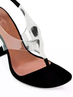 Amina Muaddi Mackenzie Thong Heeled Sandals