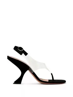 Amina Muaddi Mackenzie Thong Heeled Sandals