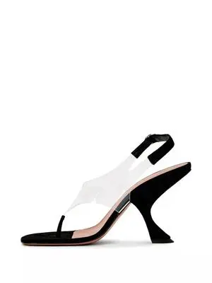 Amina Muaddi Mackenzie Thong Heeled Sandals
