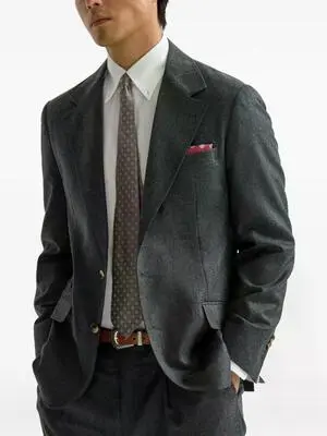 Brunello Cucinelli Virgin-wool Flannel Deconstructed Cavallo Blazer