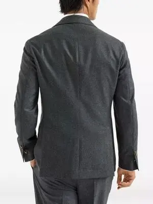 Brunello Cucinelli Virgin-wool Flannel Deconstructed Cavallo Blazer