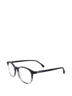 BOSS Round Frame Eyeglasses - Black