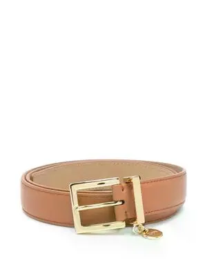 TOD'S Logo-charm Leather Belt - Neutrals