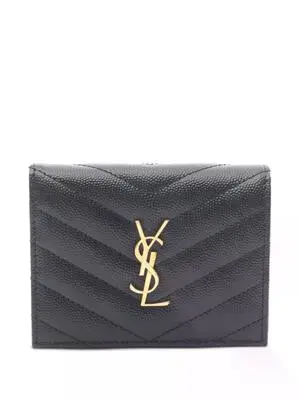Saint Laurent Logo-plaque Bifold Wallet - Black