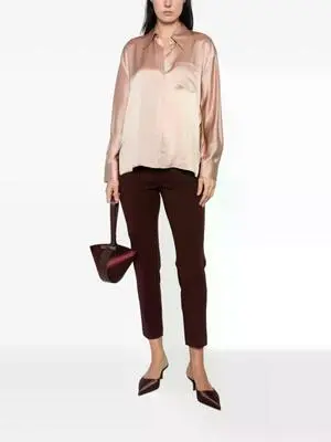 Imperial Satin-waistband Cotton Trousers